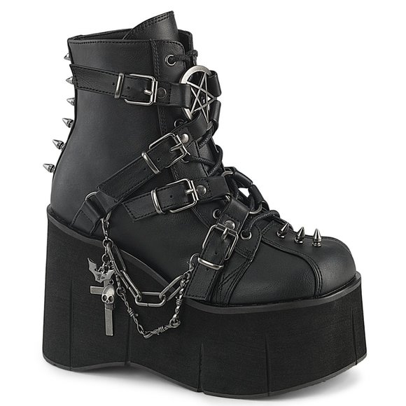Shoes | Gothic Platform Pentagram Lace Up Ankle Boots | Poshmark